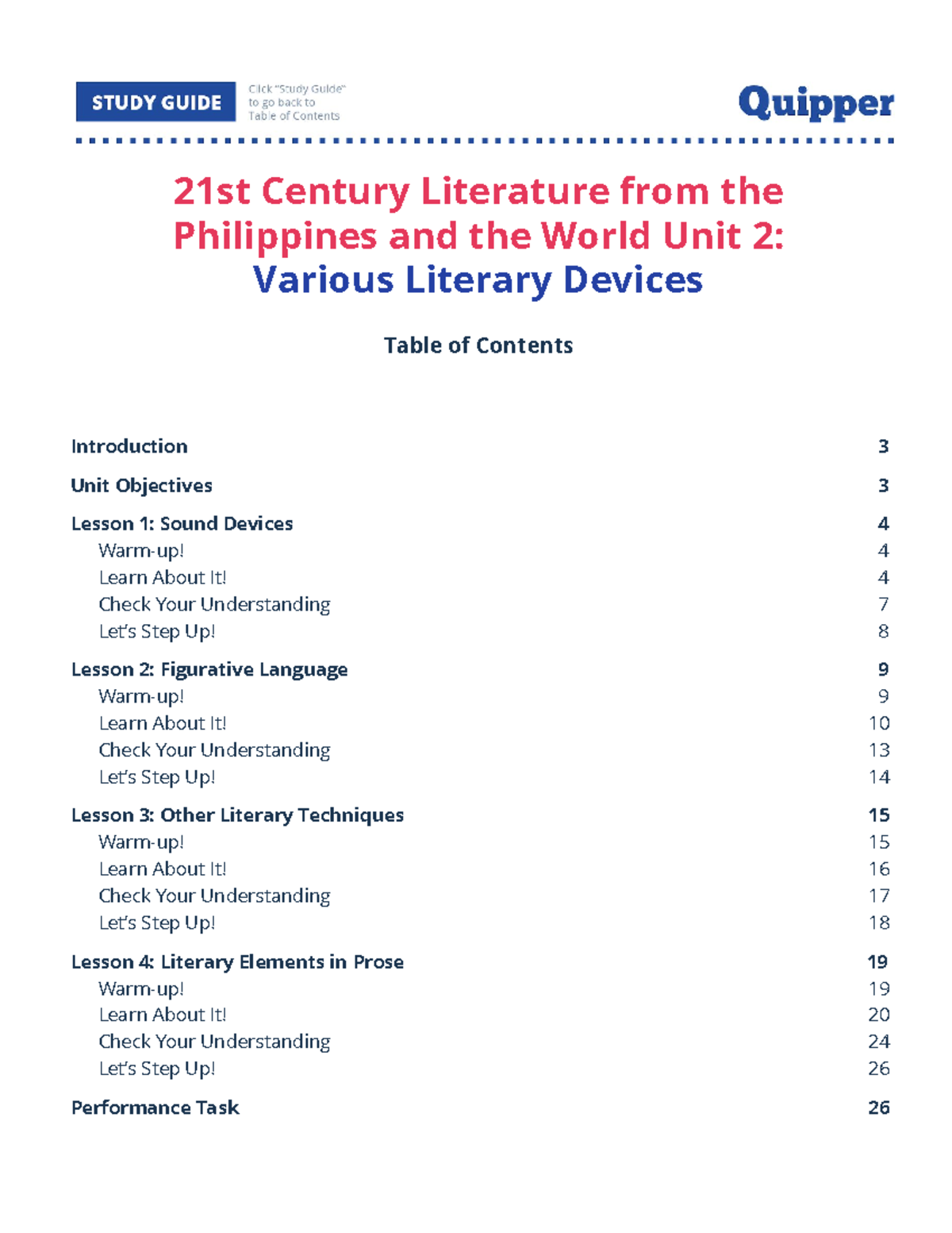 Literature Unit 2 Various Literary Devices - 21st Century Literature ...