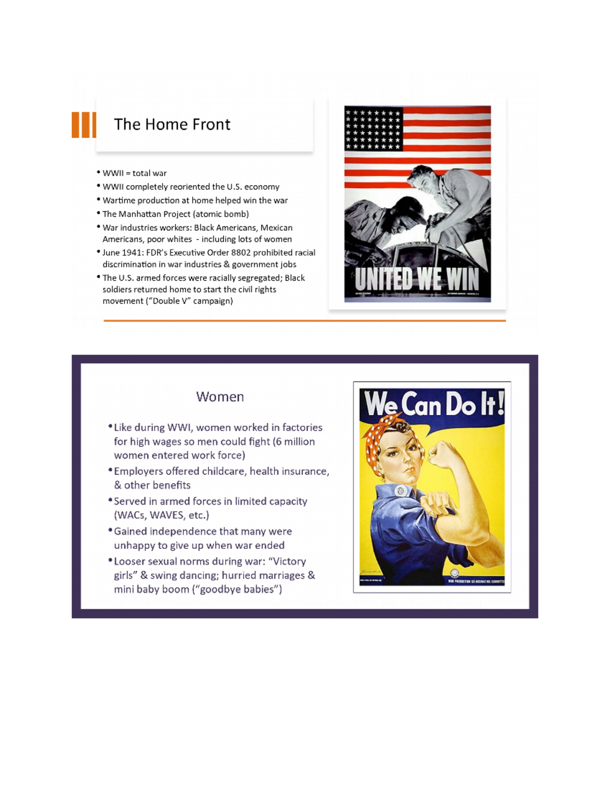 CH.3- THE HOME Front - These are lecture notes for the course AMH 2020 ...