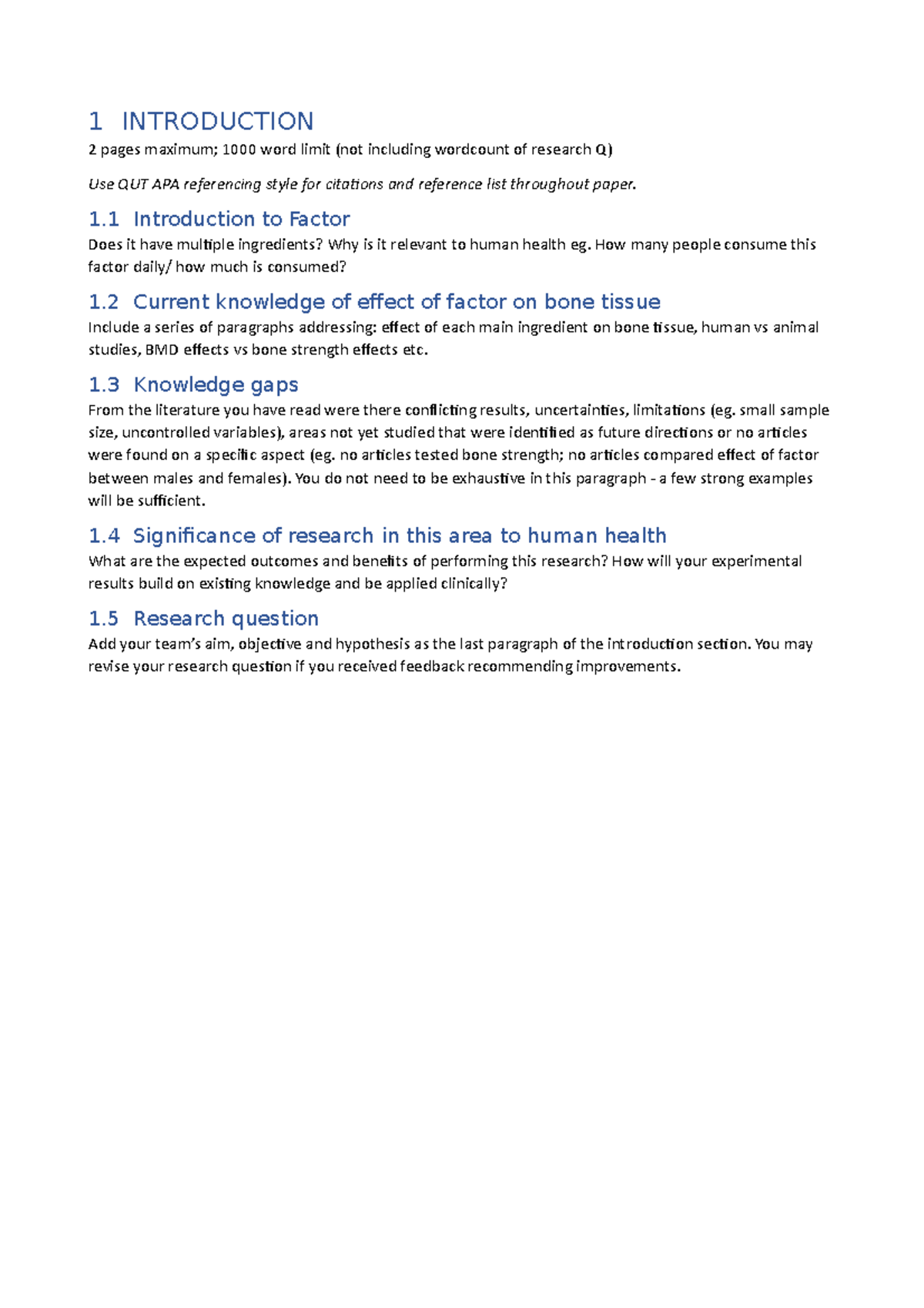 Anatomy Research Paper - format guidance - 1 INTRODUCTION 2 pages ...