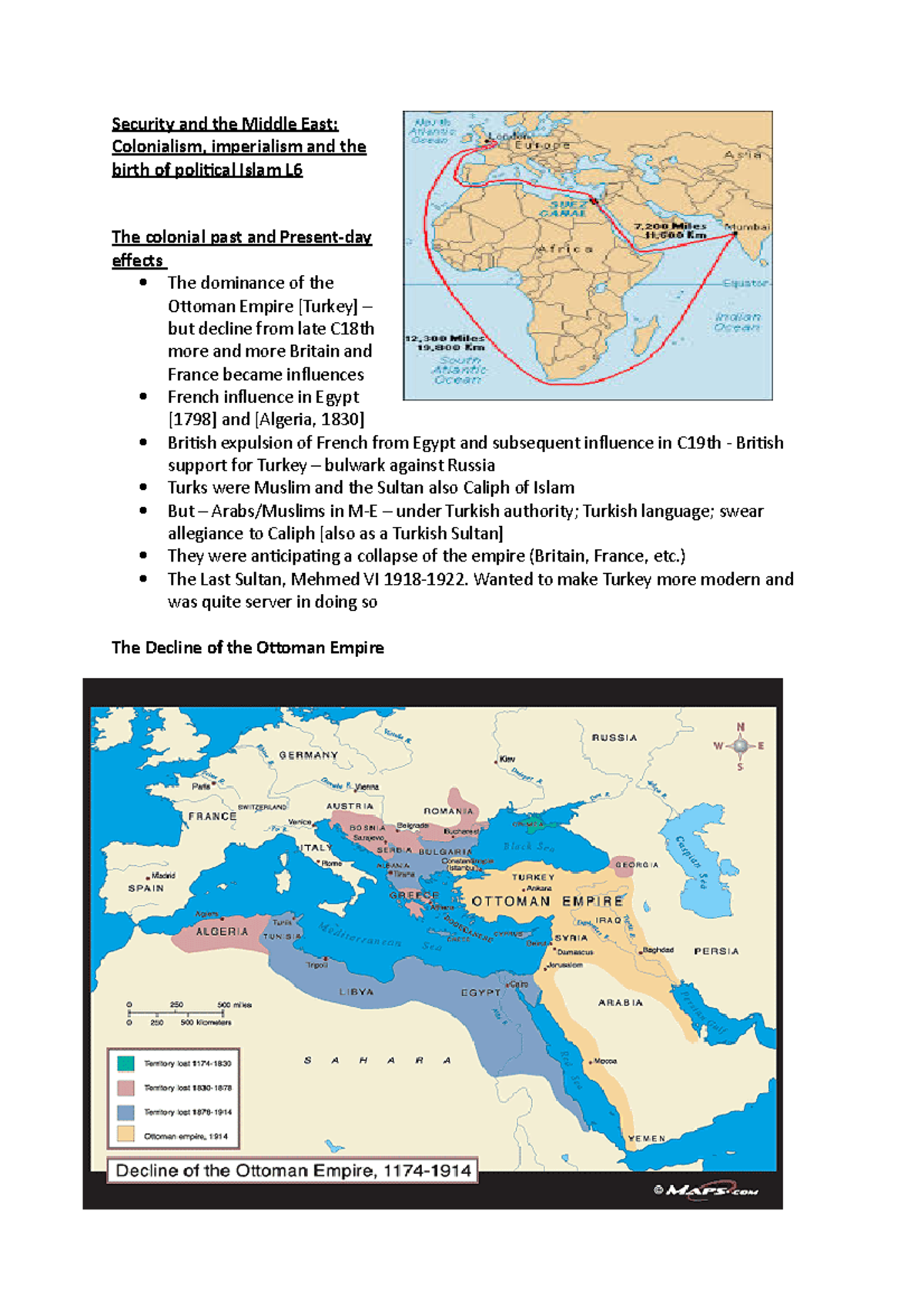 Security and the Middle East L6 - Security and the Middle East ...