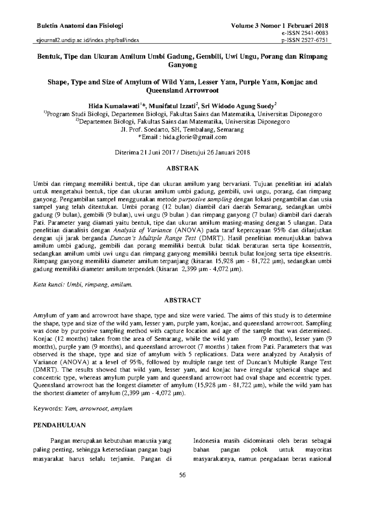 2281 6571 1 SM - dhdu - Buletin Anatomi dan Fisiologi Volume 3 Nomor 1 ...