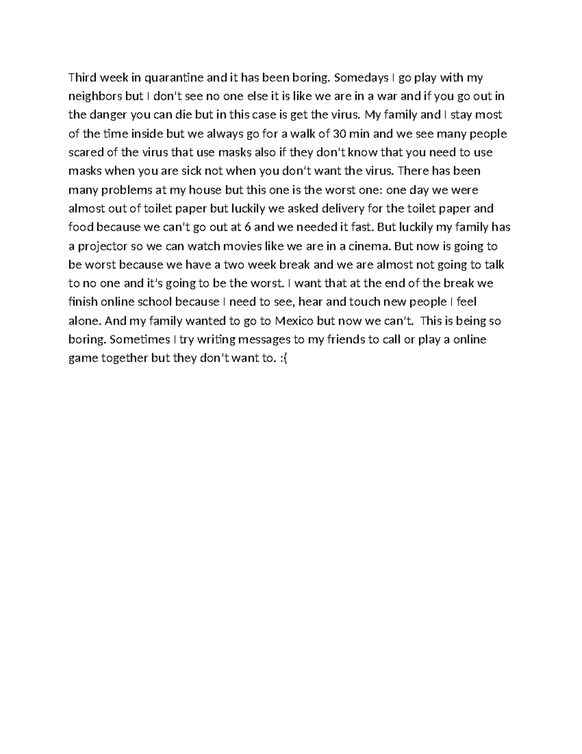 A reflection piece on the - Third week in quarantine and it has been ...