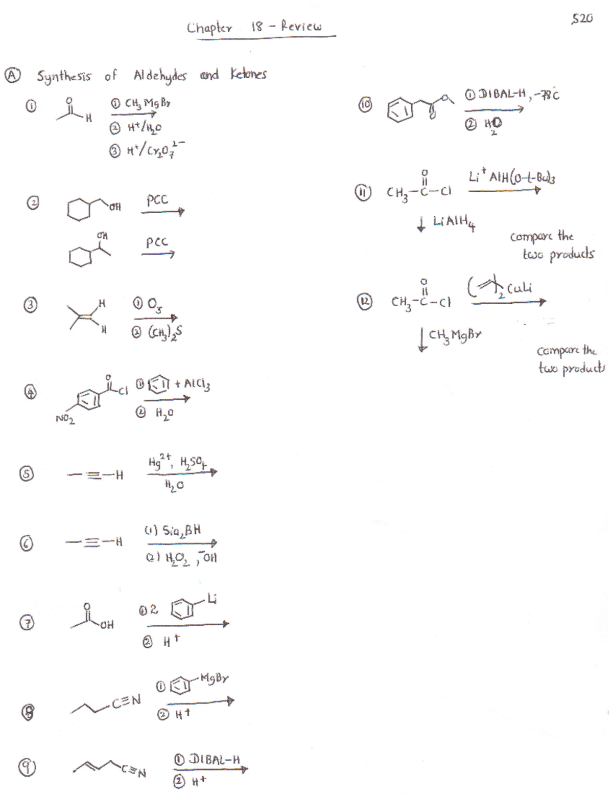 Chapter 18 Organic Chemistry Practice Reaction Questions For Detailed ...