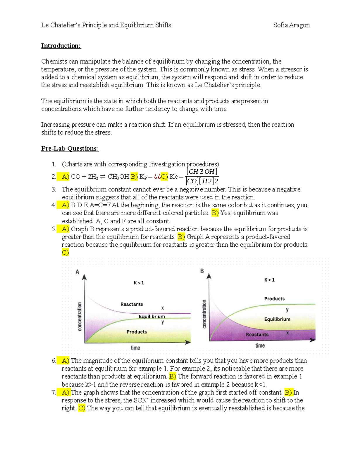 Le Chatelier’s Principle and Equilibrium Shifts - Introduction ...