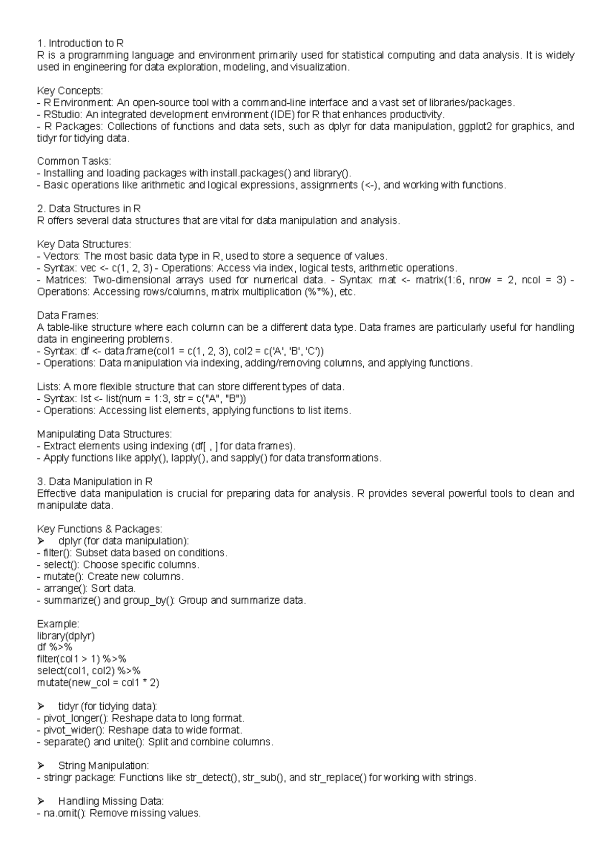 Reviewers eda - reviewhin - Introduction to R R is a programming ...