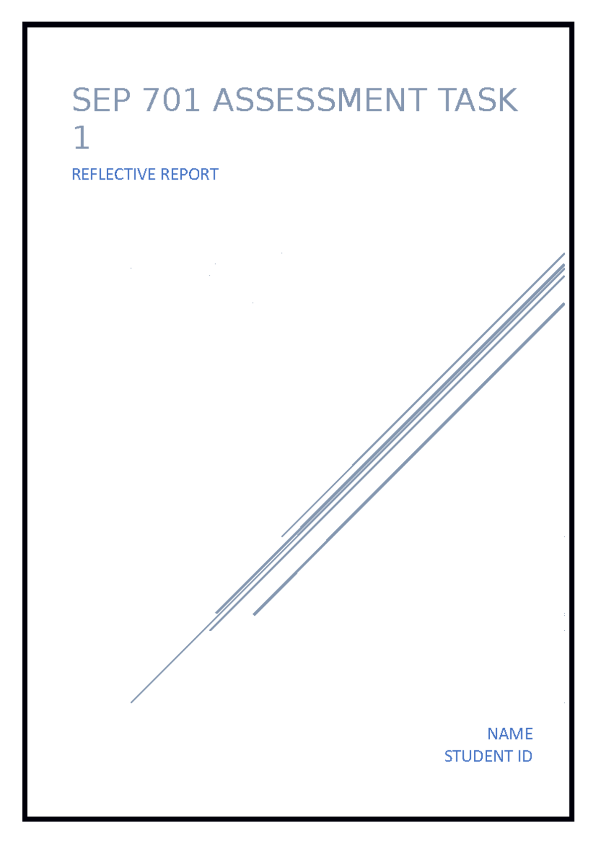 AT-1 Ref Rep - Assignment on self reflection - 1 REFLECTIVE REPORT NAME ...