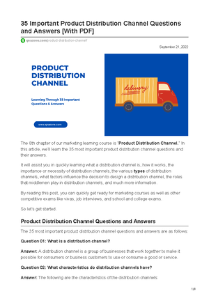 30 Important Introduction to Marketing Questions and Answers Notes with ...