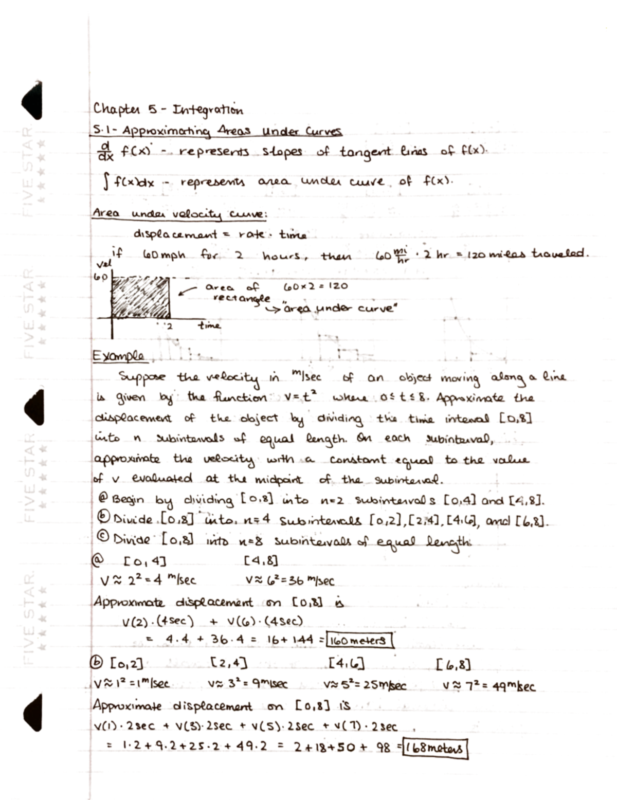5 - notes from chapter 5 from calculus about integration - MAT 131 ...