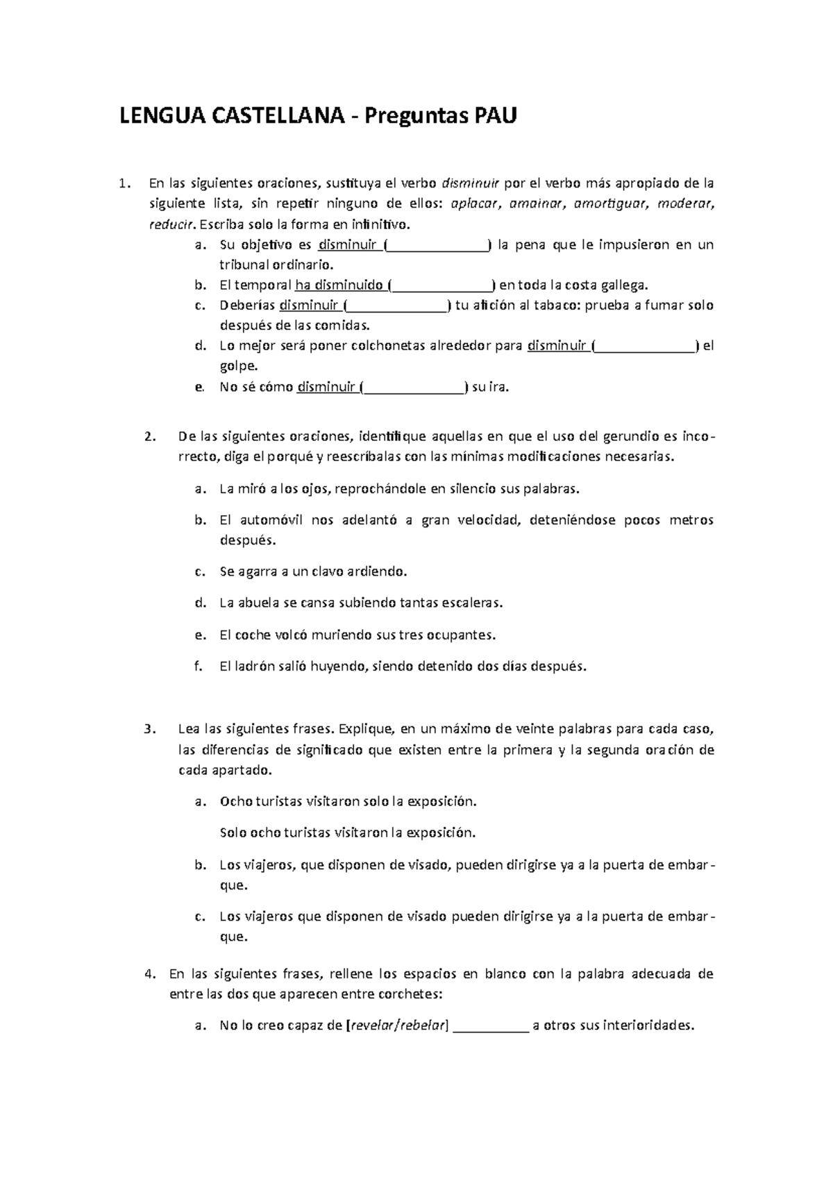 Preguntas PAU-castellano-22 - LENGUA CASTELLANA - Preguntas PAU En las ...