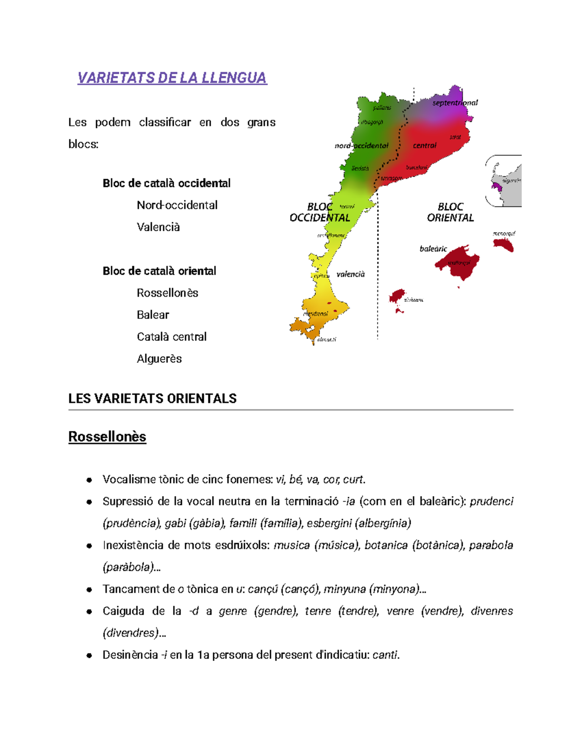 Varietats de la llengua - VARIETATS DE LA LLENGUA Les podem classificar ...