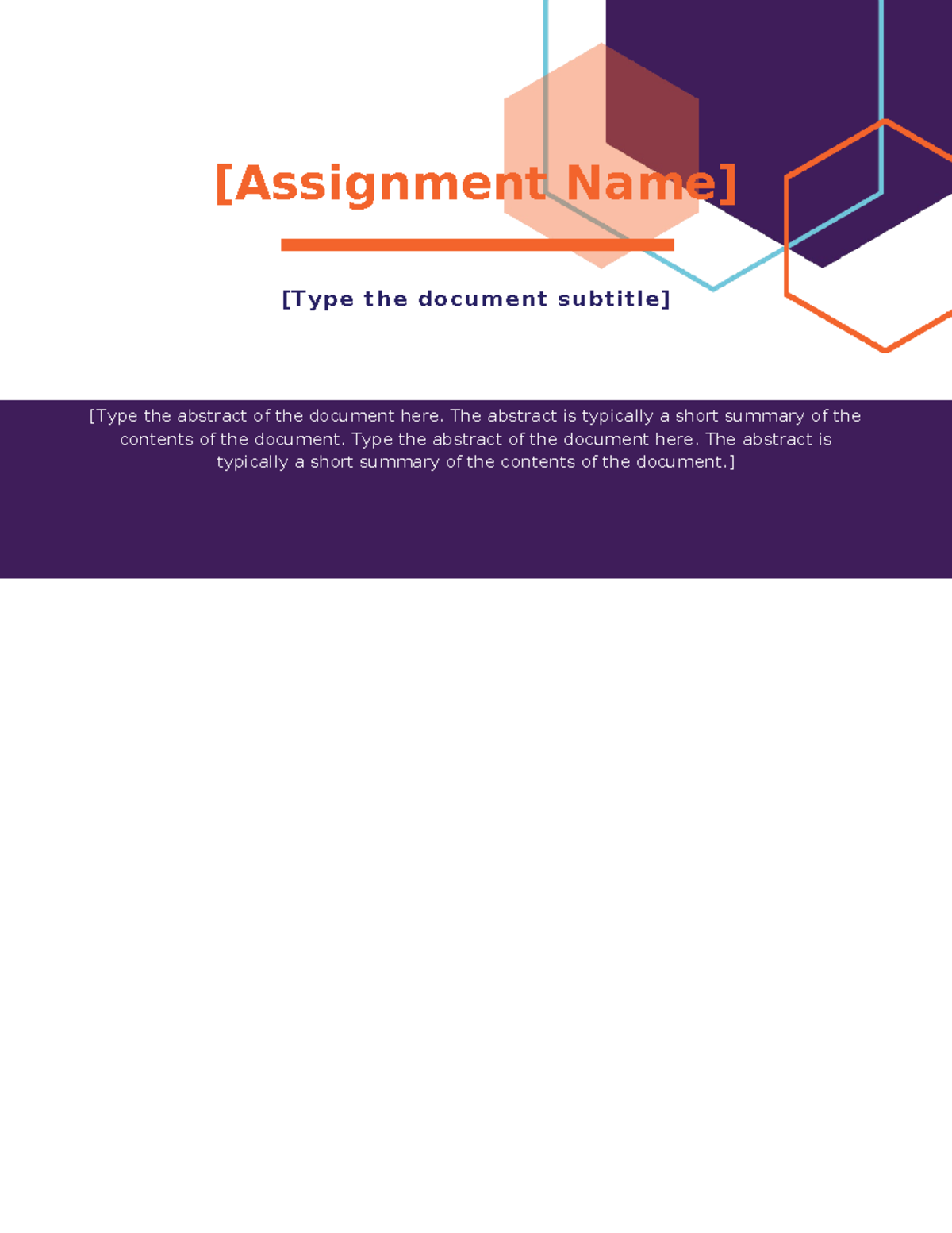 Assignment Front Page Format Word File 2 - BACHELOR OF SCIENCE ...