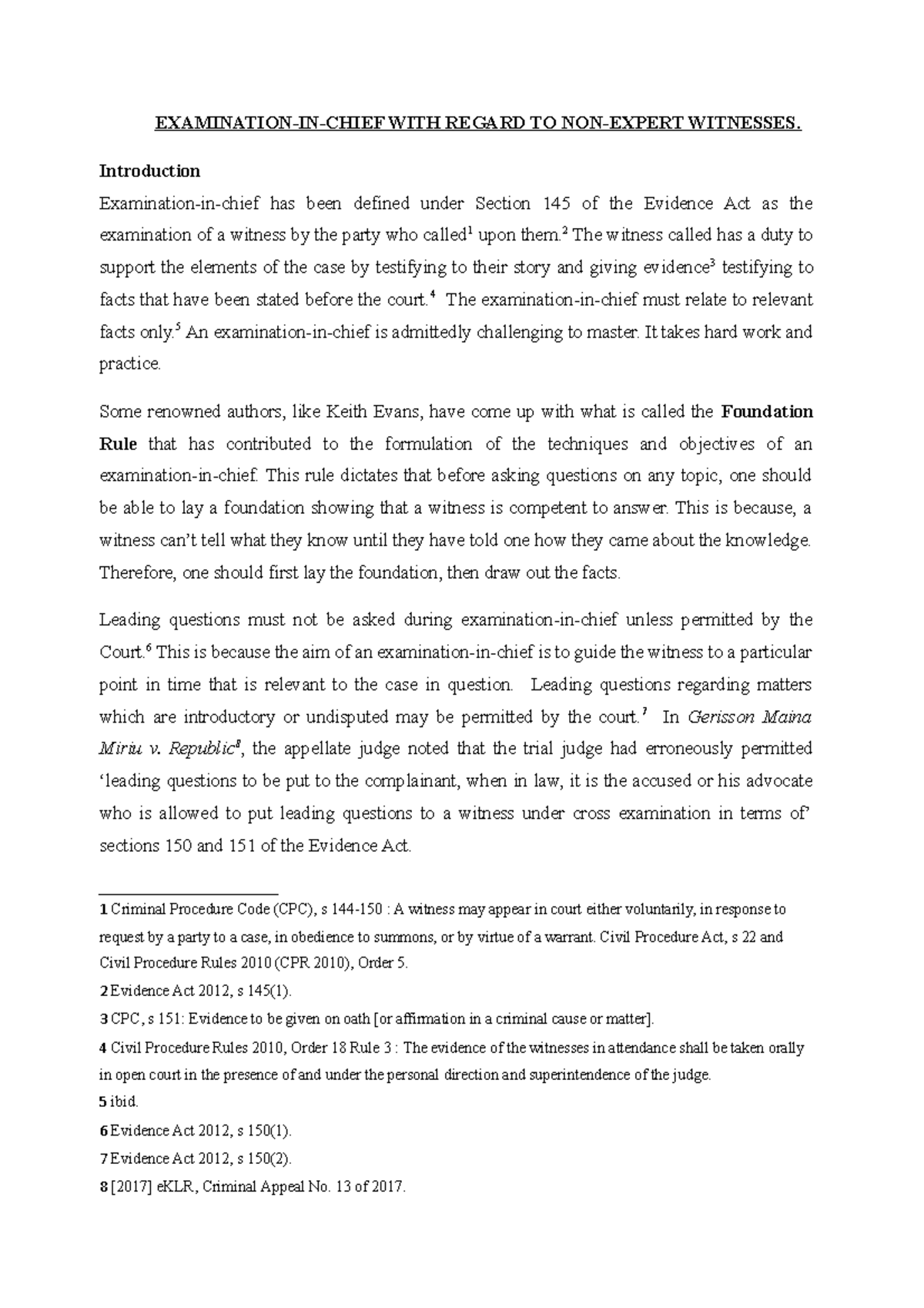 Examination-in-chief Firm 19 C assignment 08062021 - EXAMINATION-IN ...