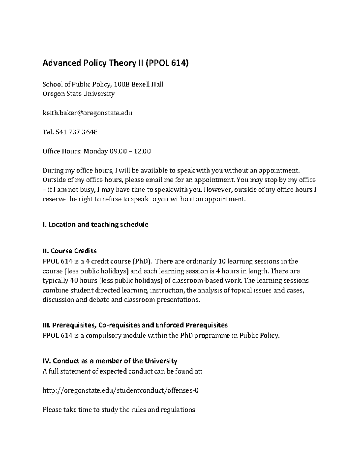 Ppol 614 - Summary General Physics - Advanced Policy Theory II (PPOL ...