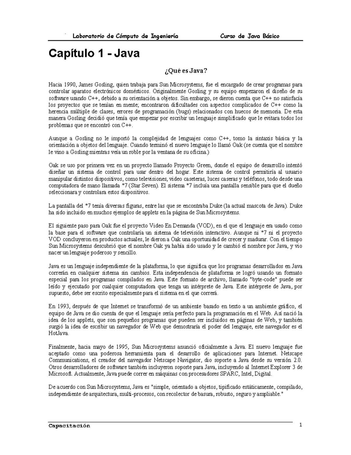 Java, curso básico (spanish - español) - CapÌtulo 1 - Java øQuÈ es Java ...
