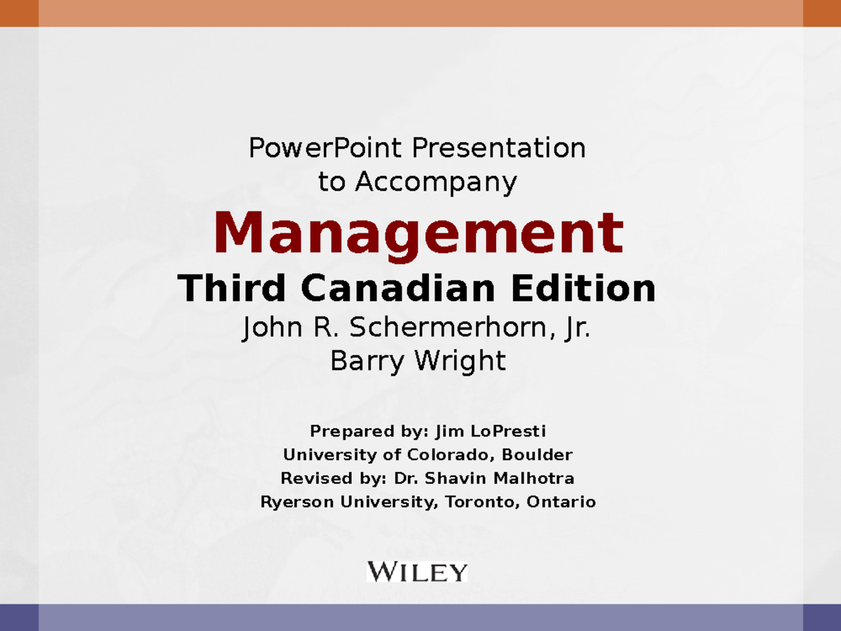 Management Schermerhorn - Chapter - 7 - PowerPoint Presentation to ...