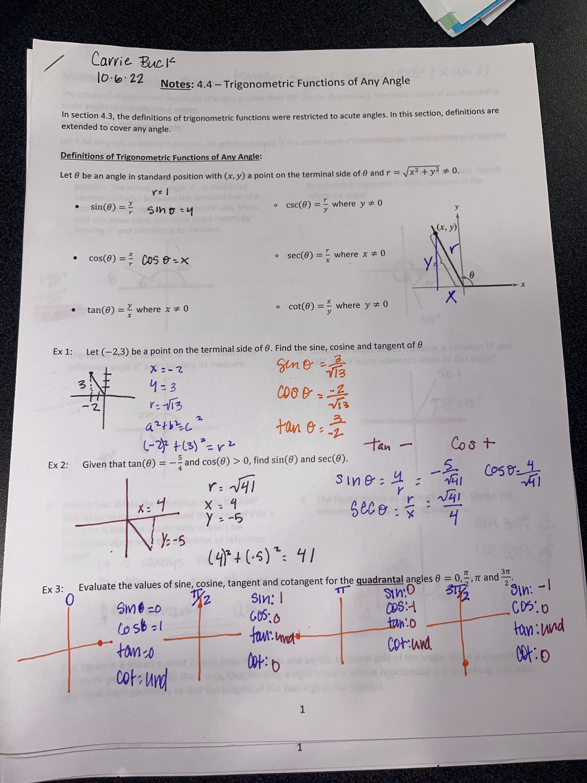 IMG 8035 - This is my Unit 4 to Precal. This is also the introduction ...