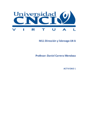 Dirección y liderazgo Proyecto integrador - Universidad virtual CNCI Dirección y liderazgo ...