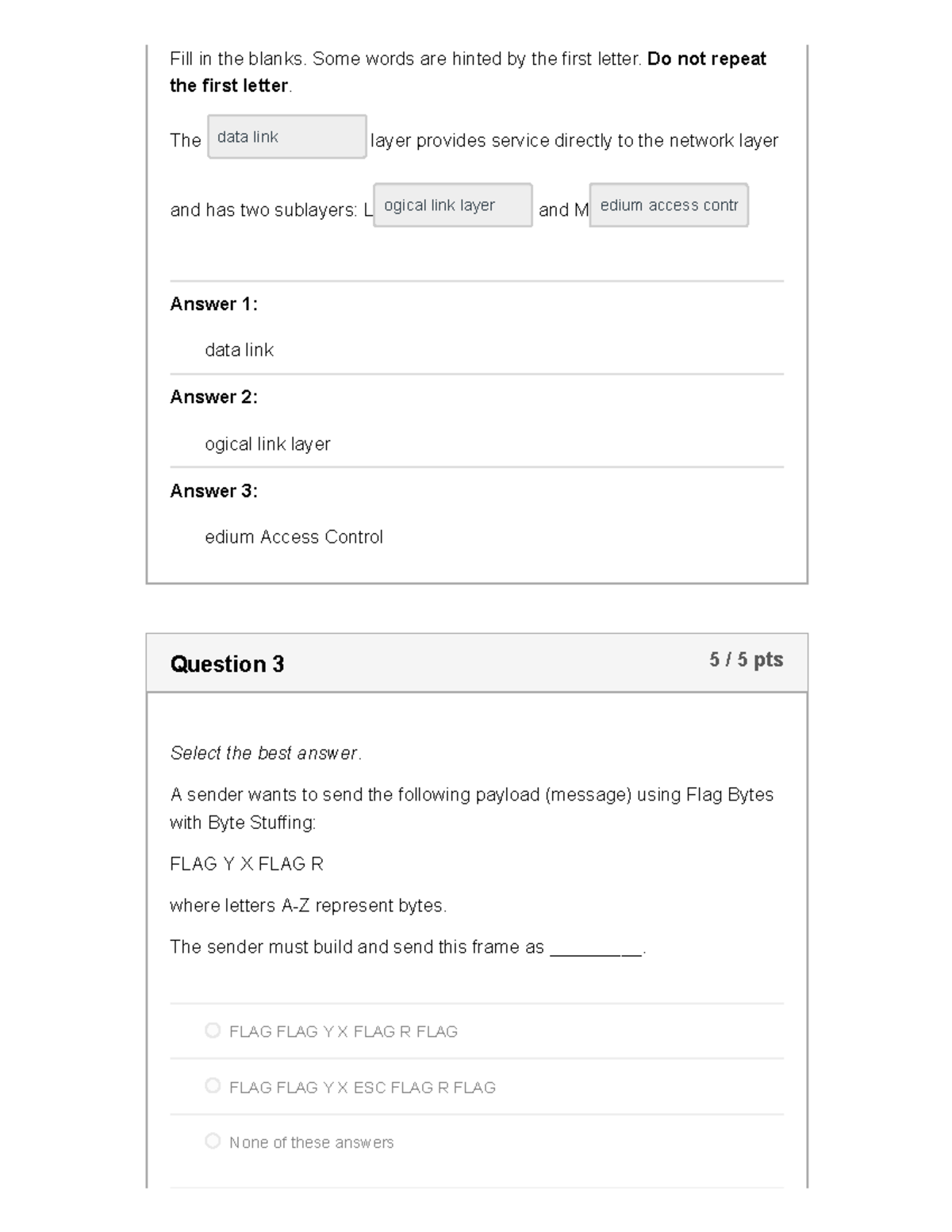 M4R - MAC, encoding, parity, and more review - Answer 1: Answer 2 ...