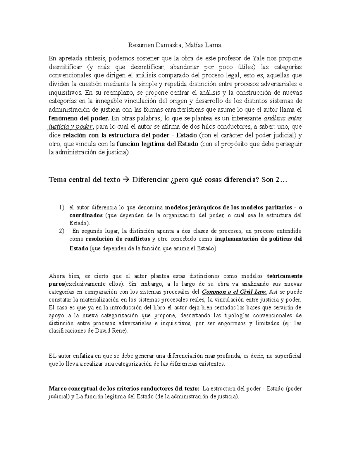 Resumen Damaska general Completo - Resumen Damaska, Matías Lama. En ...