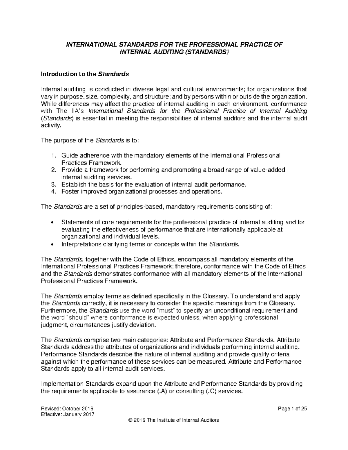 IPPF-Standards-2017 - Ippf standard - Revised: October 2016 Page 1 of ...