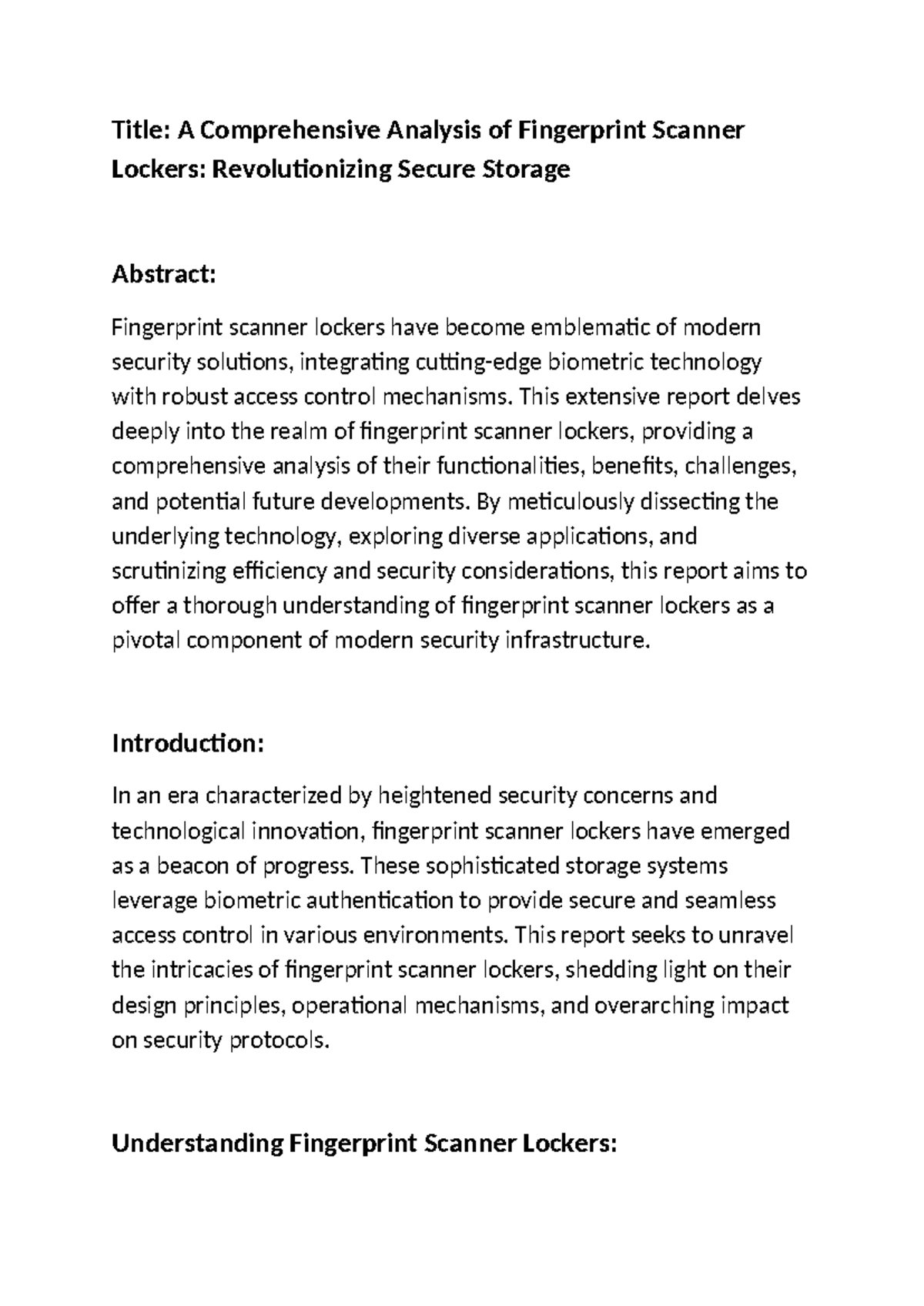 Fingerpirnt scanner - did did dldldldl - Title: A Comprehensive ...