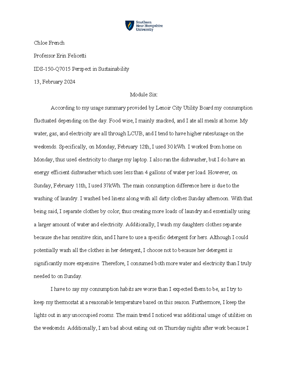 Module 6 - French - Made an A - Chloe French Professor Erin Felicetti ...