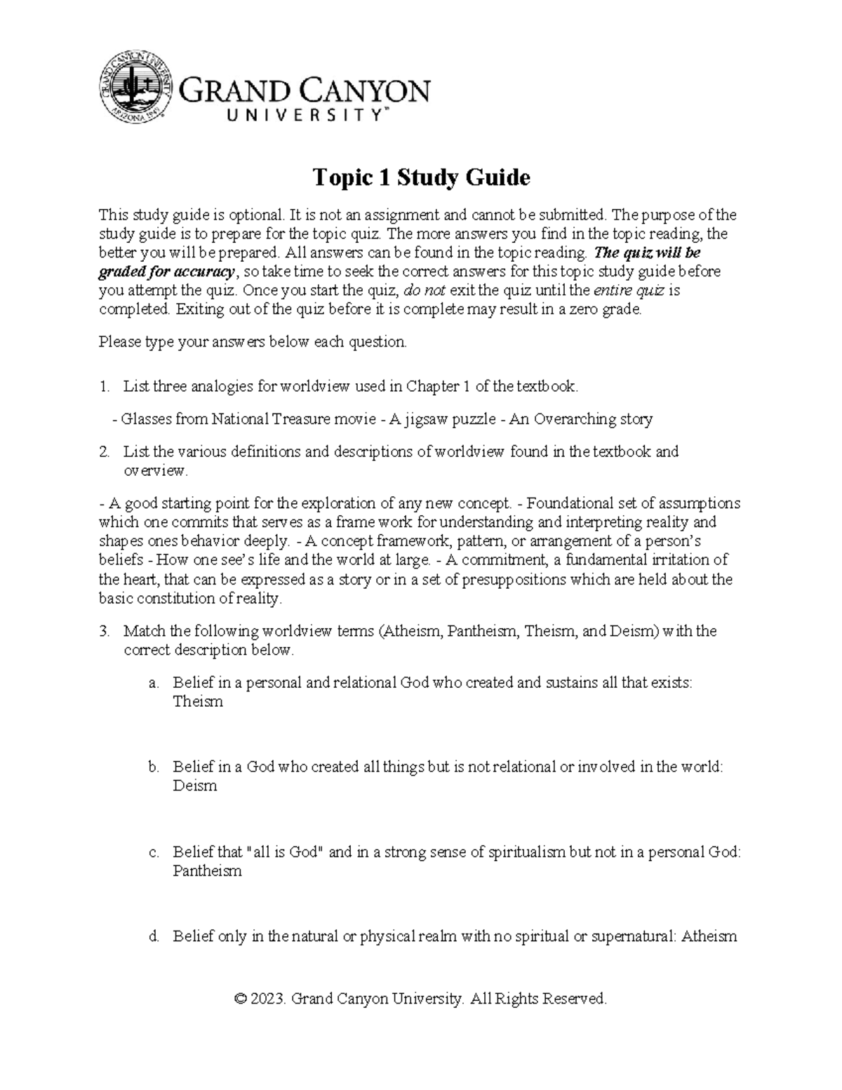 CWV 101 301 RS T1Study Guide Online - Topic 1 Study Guide This study ...