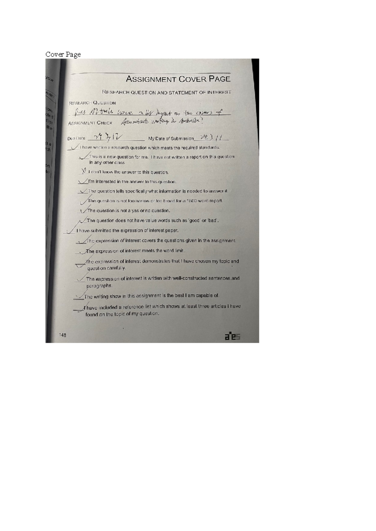 Final Project - Cover Page Mind map Does AI tools have a big impact on ...