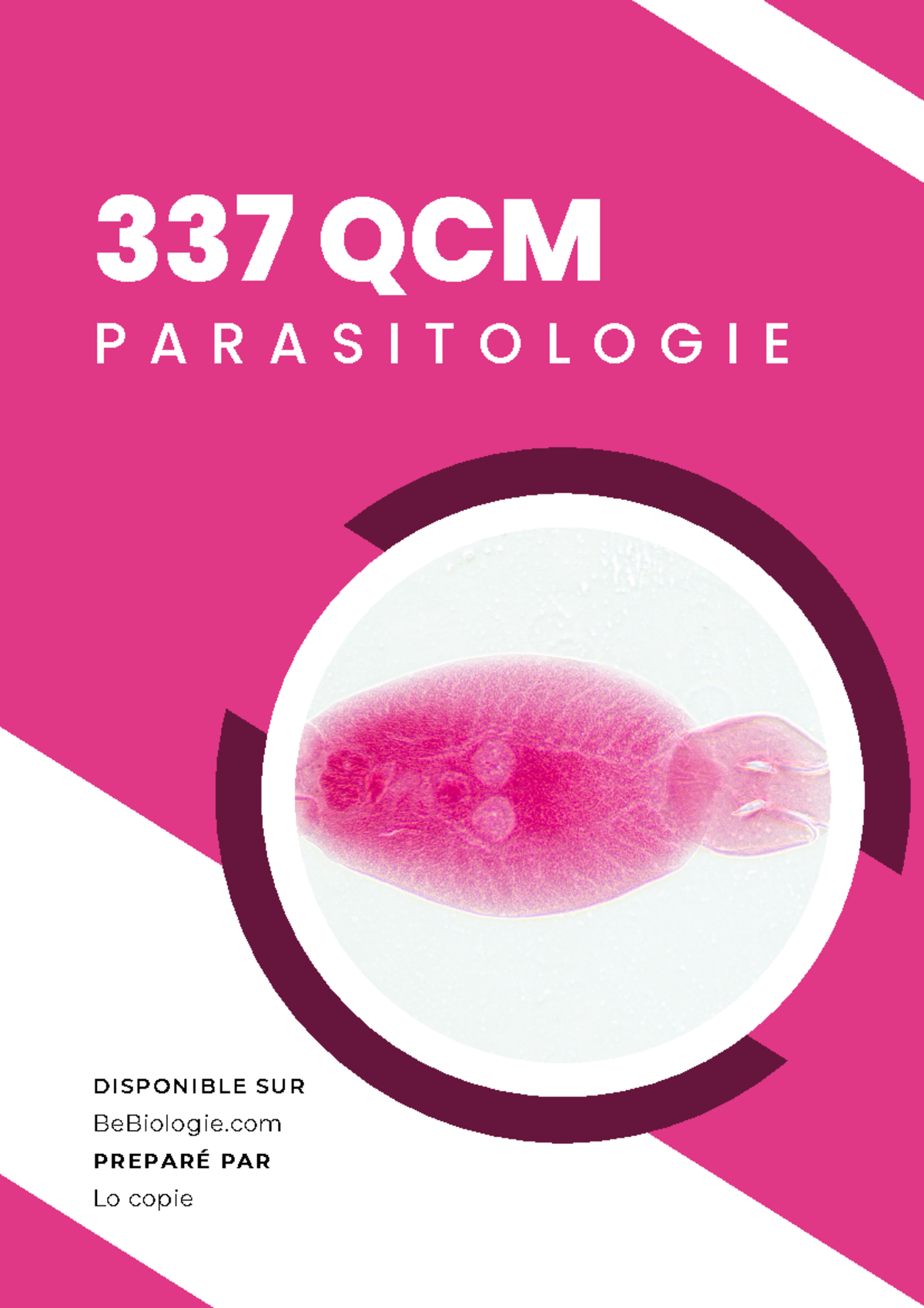 337 QCM en parasitolgoie - Neurosciences - 337 QCM P A R A S I T O L O ...