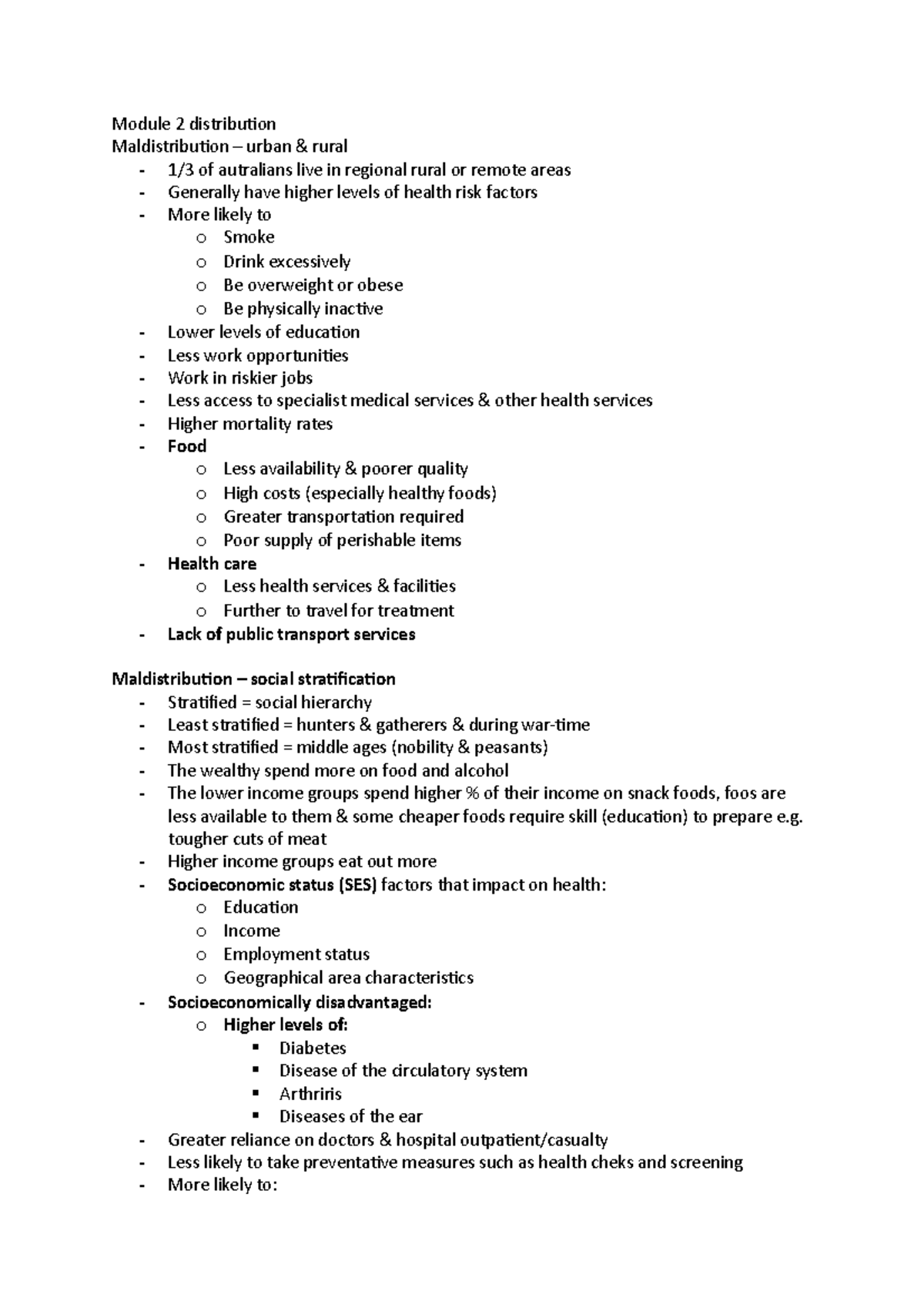 Module 2 distribution - Module 2 distribution Maldistribution urban ...