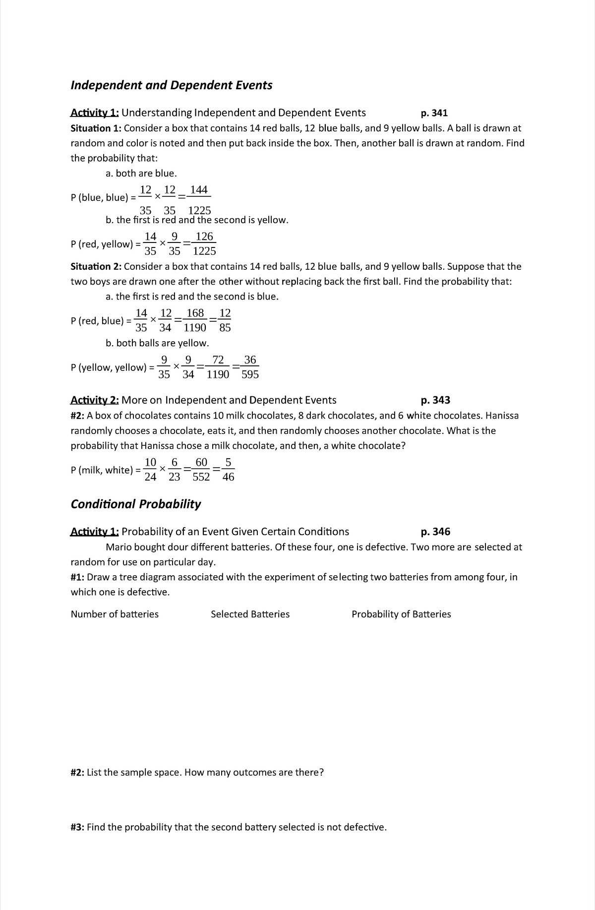 MATH-Q4 (PART 1) - OKAY - Independent and Dependent EventsIndependent ...