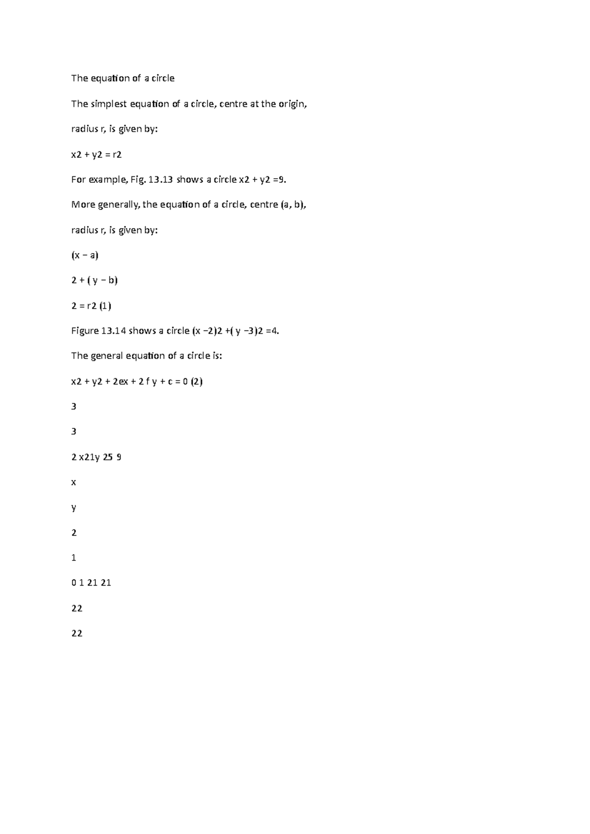 the-equation-of-a-circle-13-shows-a-circle-x2-y2-9-more-generally