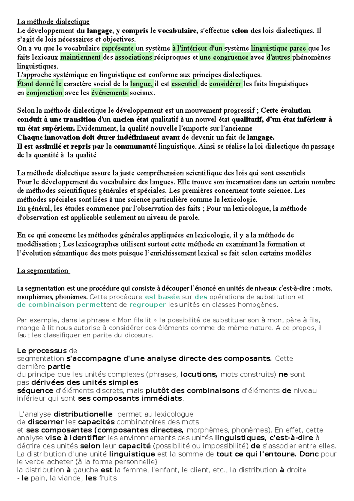 La méthode dialectique - La méthode dialectique Le développement du ...