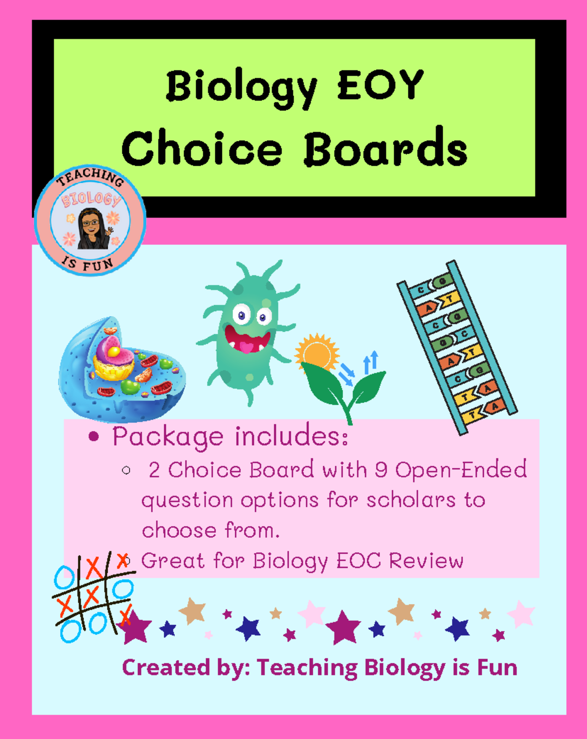 Biology Choice Boards EOYBiology EOCReview-1 - Biology EOY Choice ...