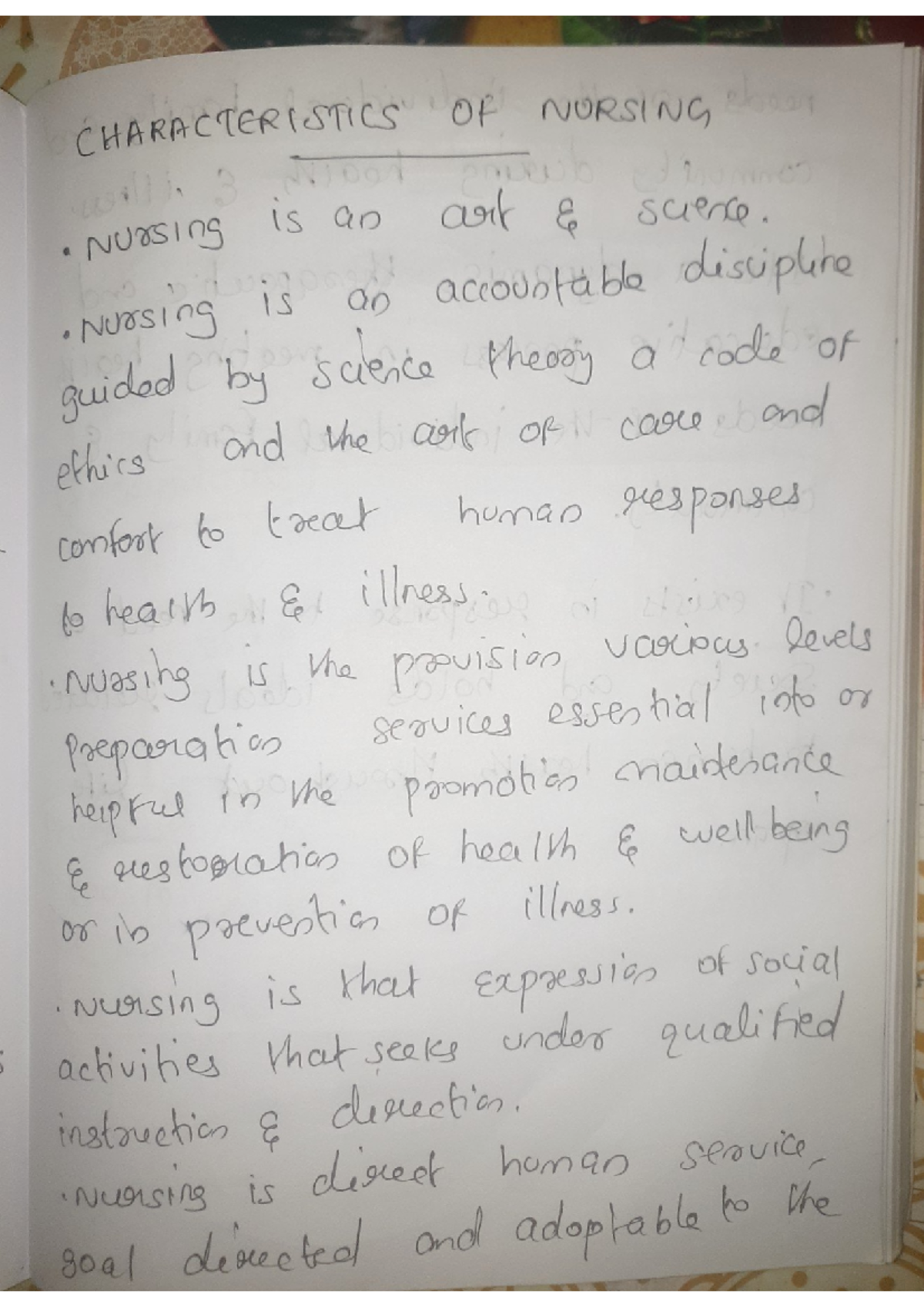 1700984488492 - Characteristics of nursing and scope of nursing - BSc ...