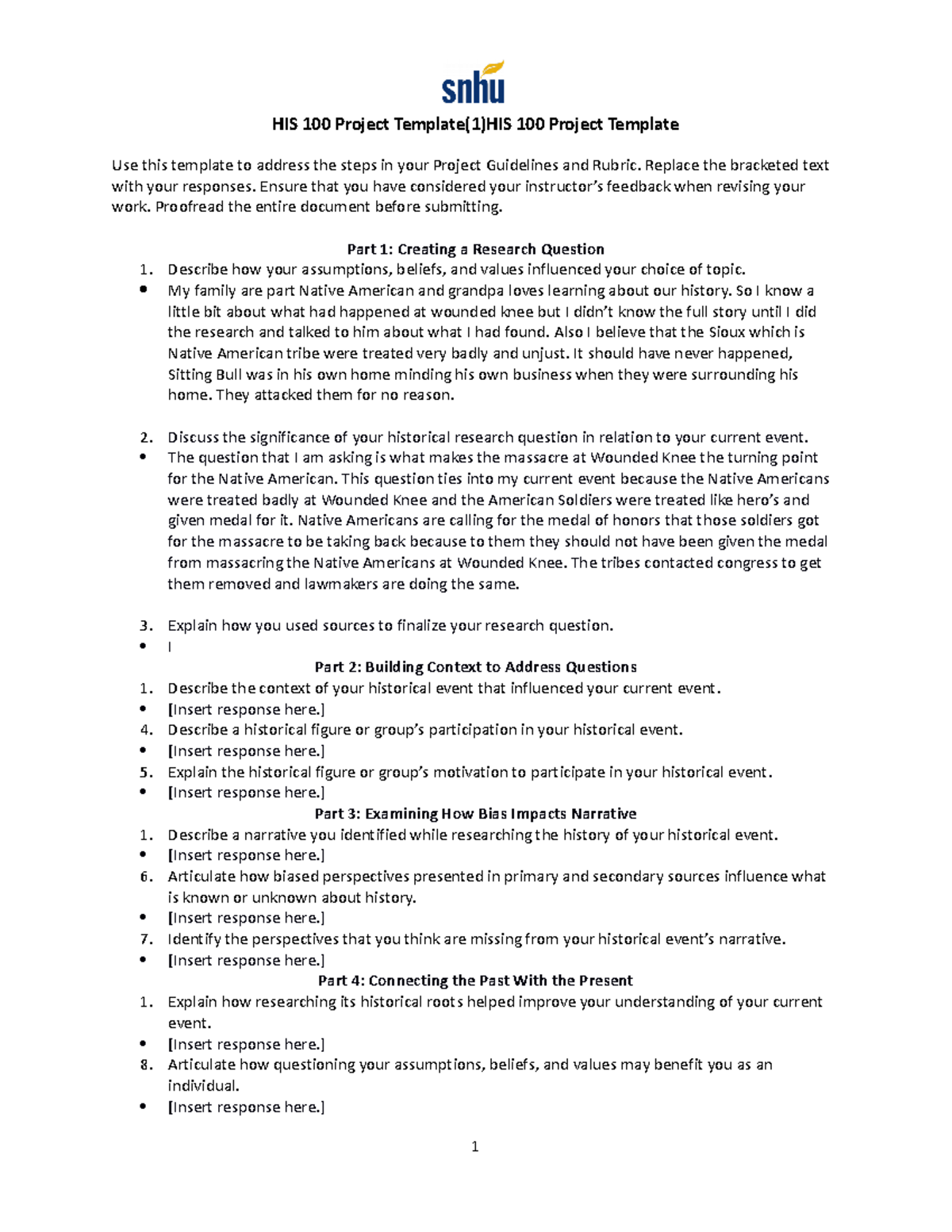 HIS 100 Project Template 5 - HIS 100 Project Template(1)HIS 100 Project ...