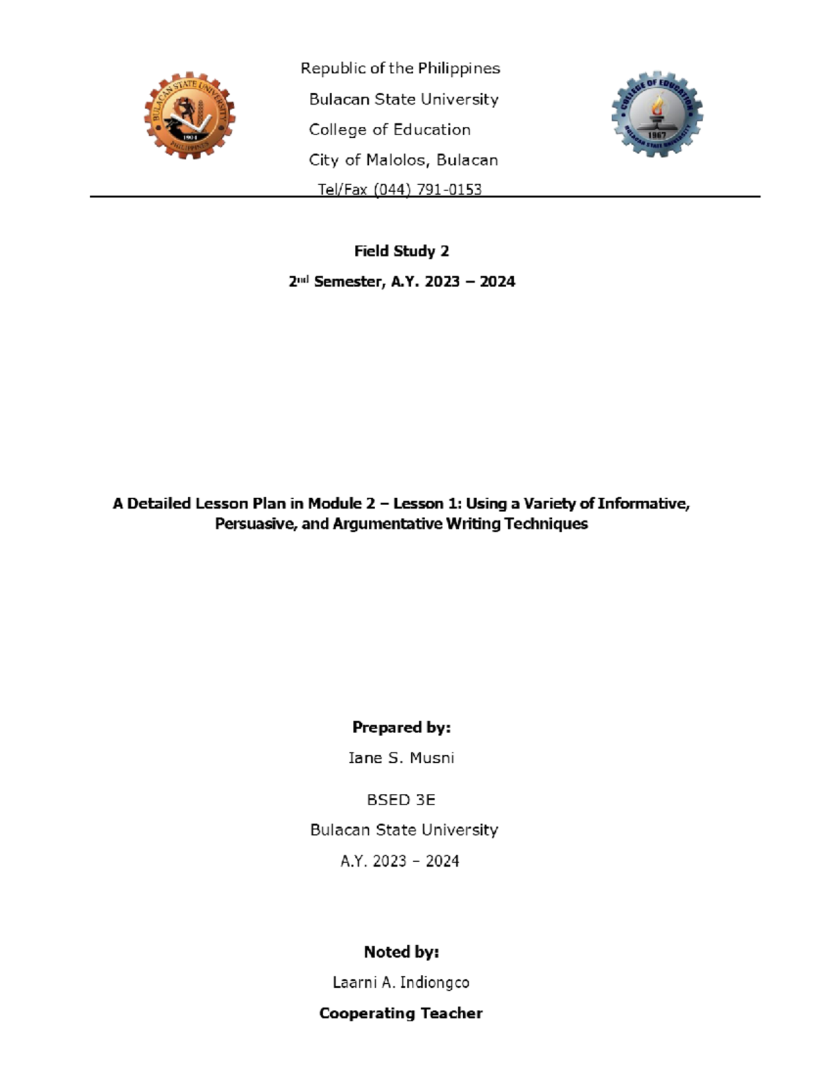 DLP 1 - DLP - I. Objectives At the end of this lesson, the students ...