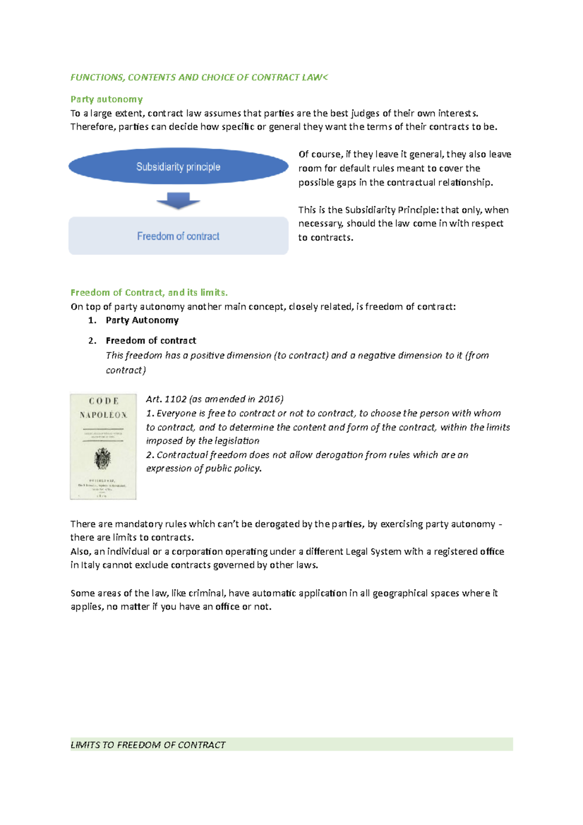 06 Functions, contents and choice of contract of Law - FUNCTIONS ...