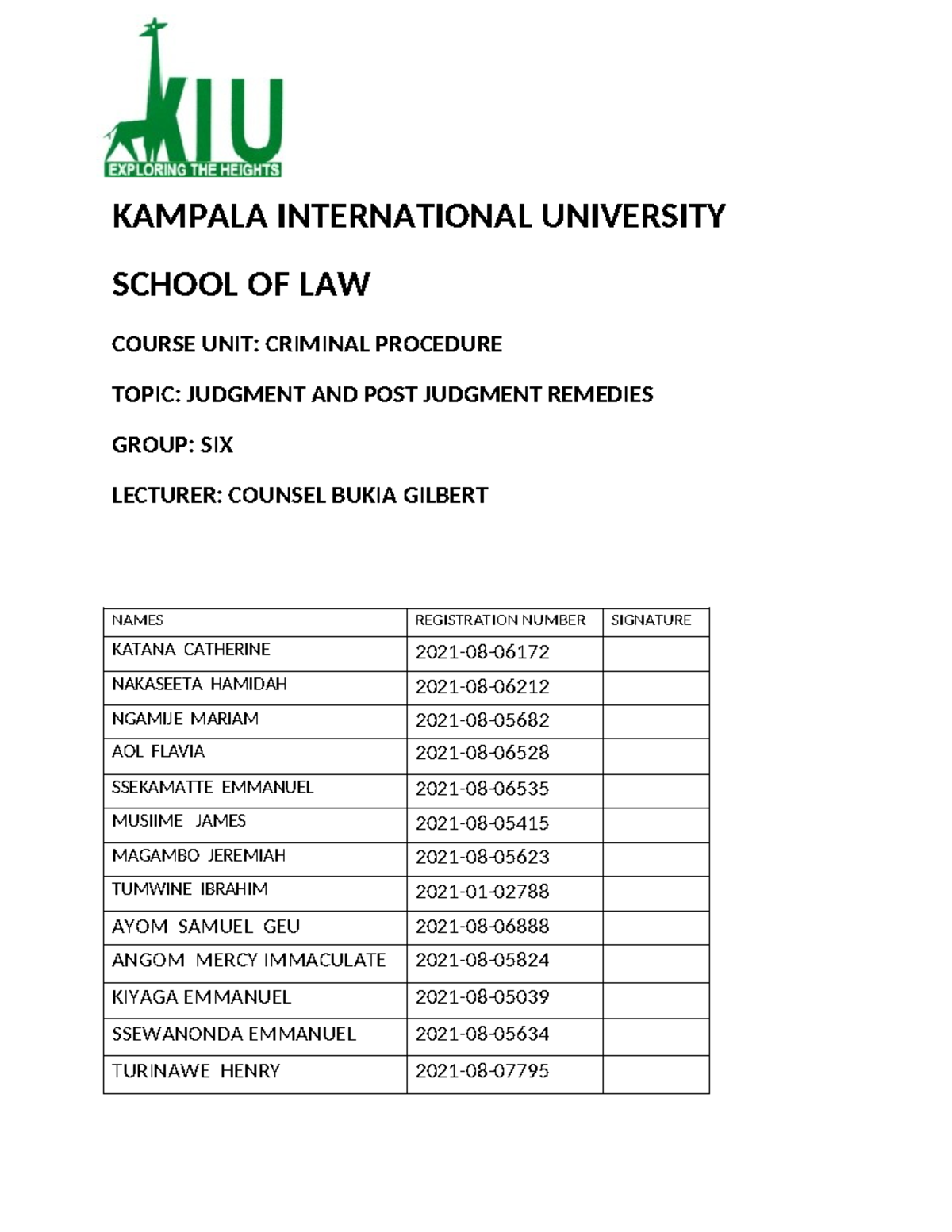Jugment AND POST Judgment Remedies Presentation Group SIX - KAMPALA ...