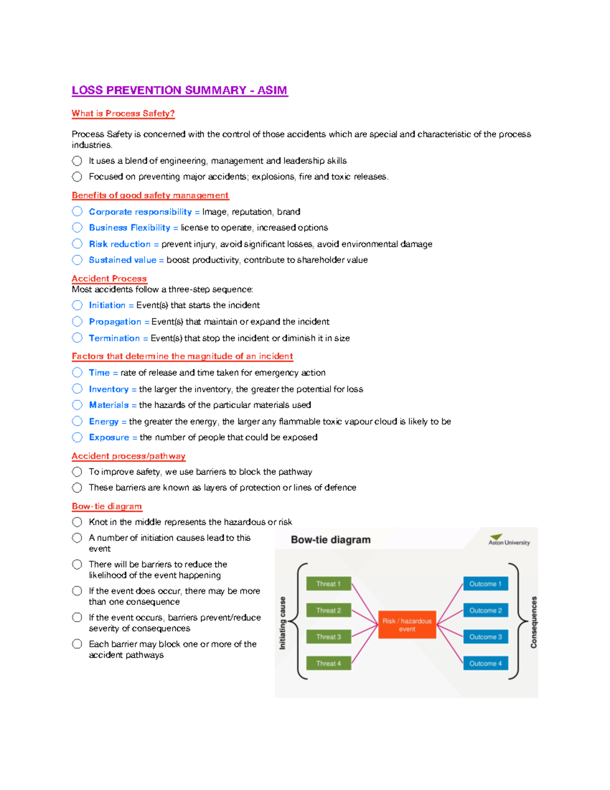 Loss Prevention Summary - LOSS PREVENTION SUMMARY - ASIM What is ...