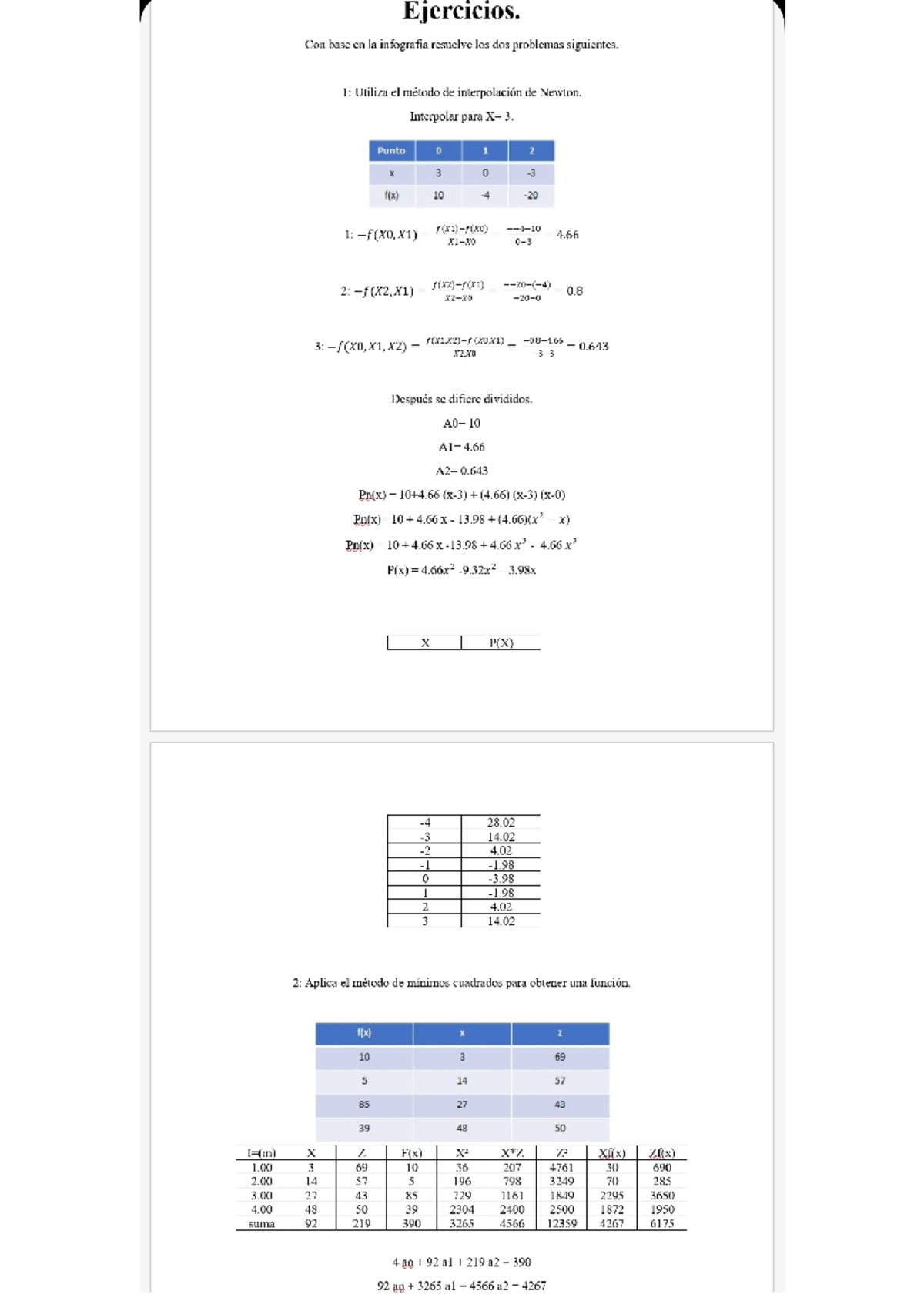 Ejercicio proyecto modular metodos numéricos - Ejercicios. Con base en la infografia resuelve ...