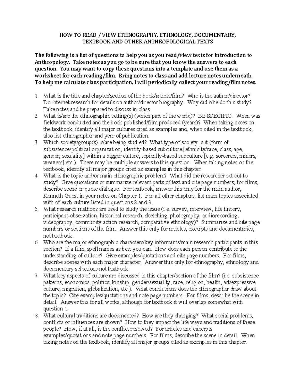 HOW TO READ Ethnography - HOW TO READ VIEW ETHNOGRAPHY, ETHNOLOGY ...