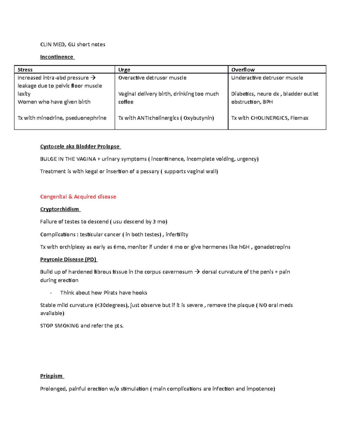 Shortnotes GU - BIOL 222 - Clemson - Studocu