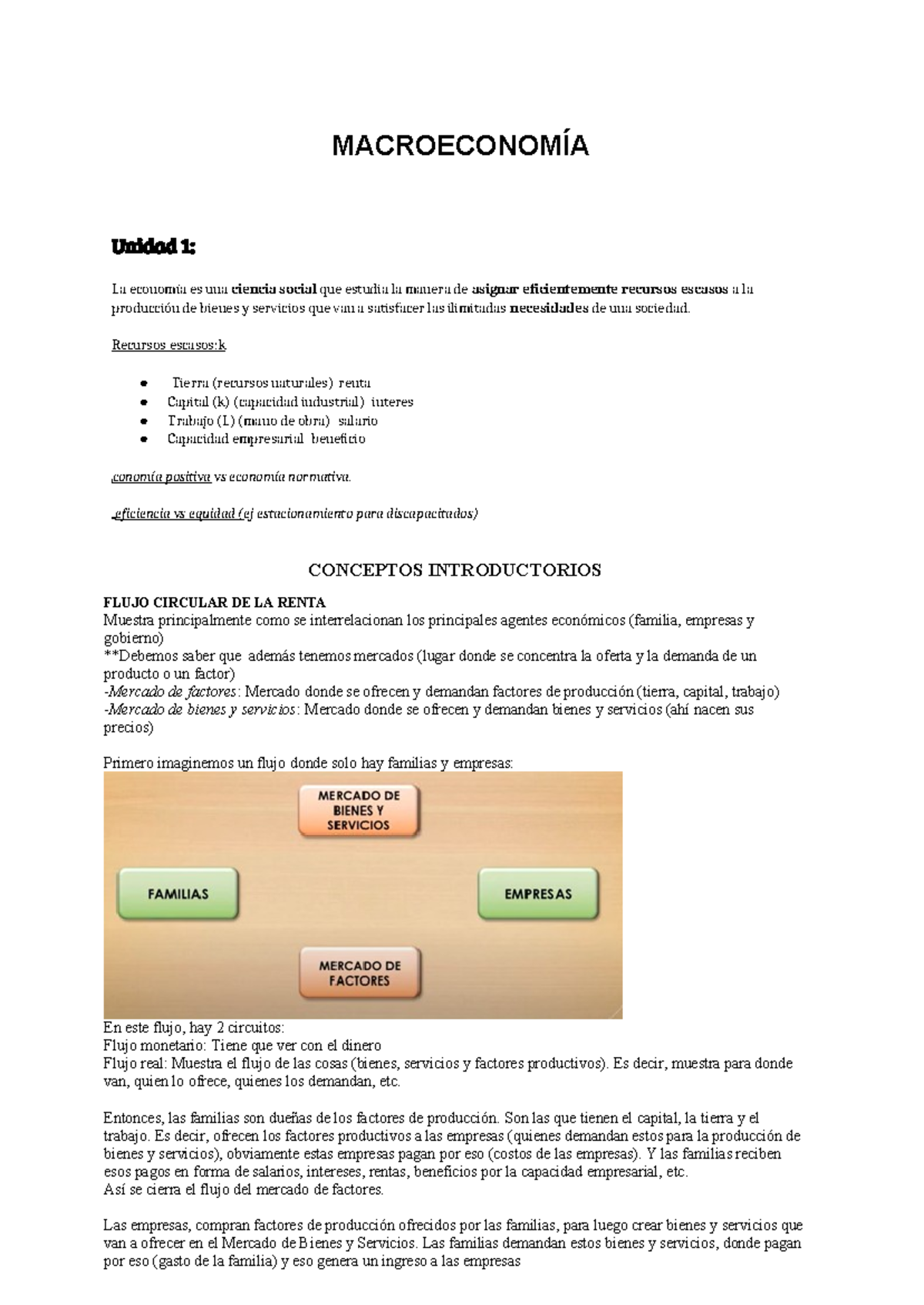 Macro MAXI Lopez - 1 parcial - MACROECONOMÍA La economía es una ciencia social que estudia la ...