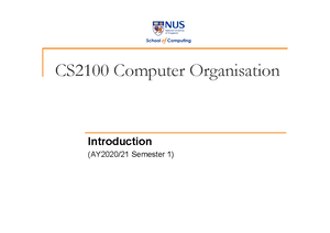CS2100 Final Notes: A summary of all lectures - CS2100 Final Notes 21/ ...