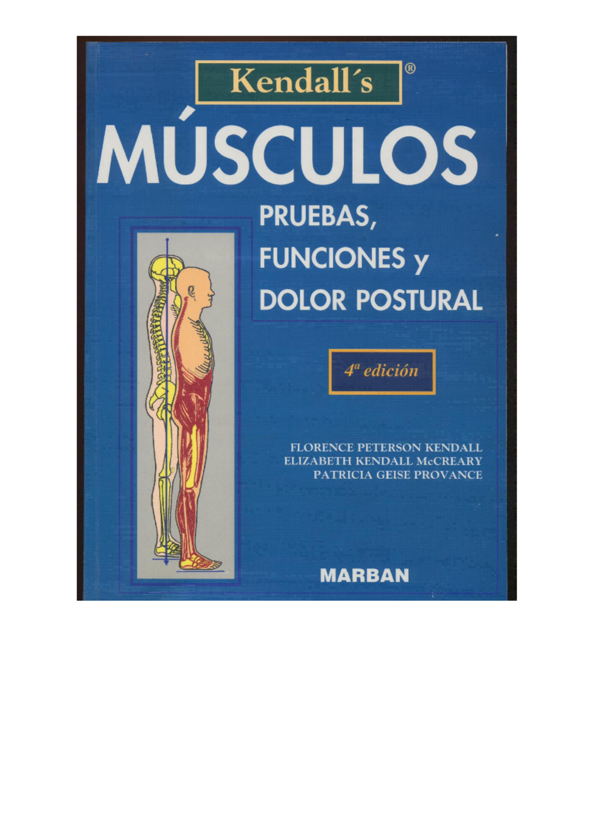 Kendall'S Músculos, pruebas, funciones y dolor postural P1 - Anatomia ...