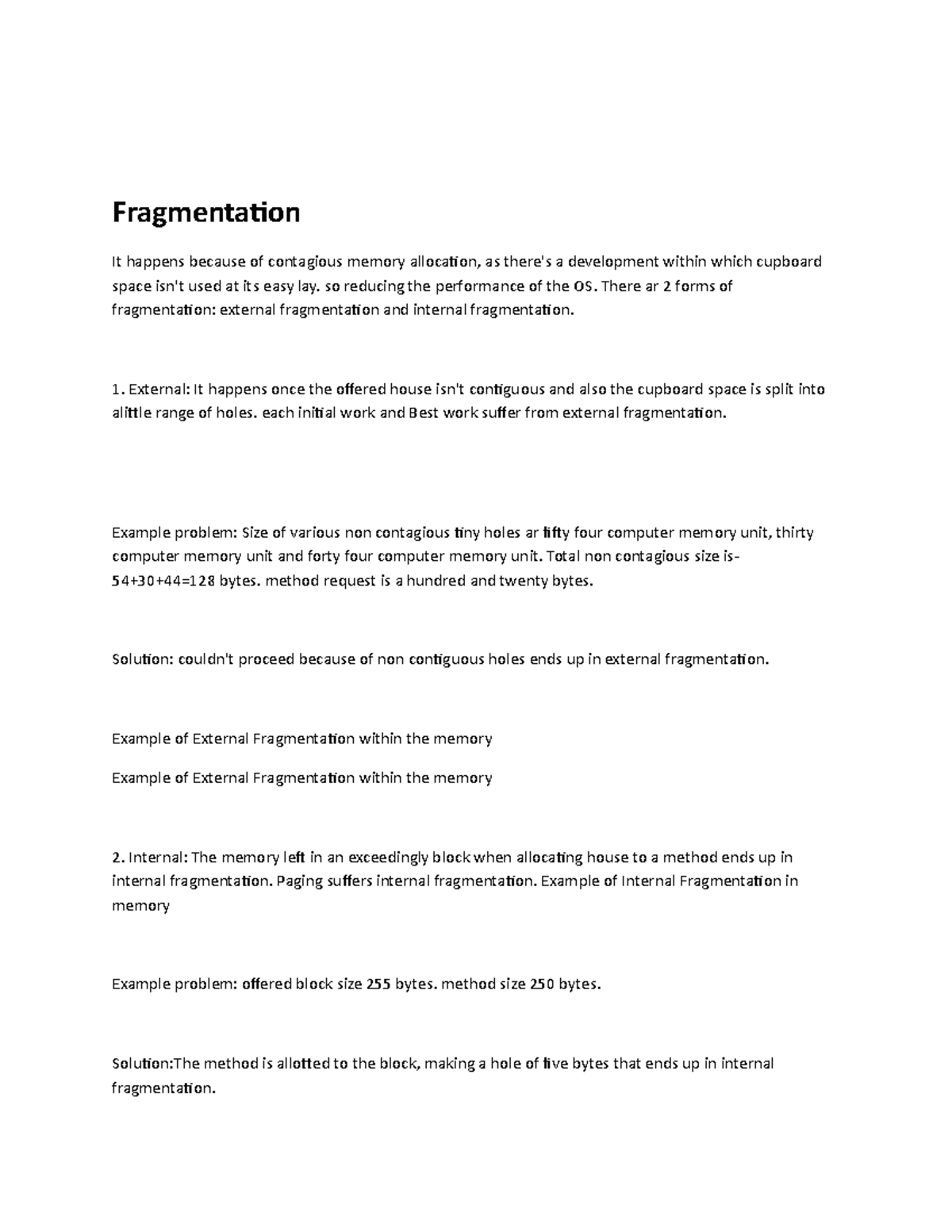 Fragmentation-note - Fragmentation-note.docx - Fragmentation It happens ...