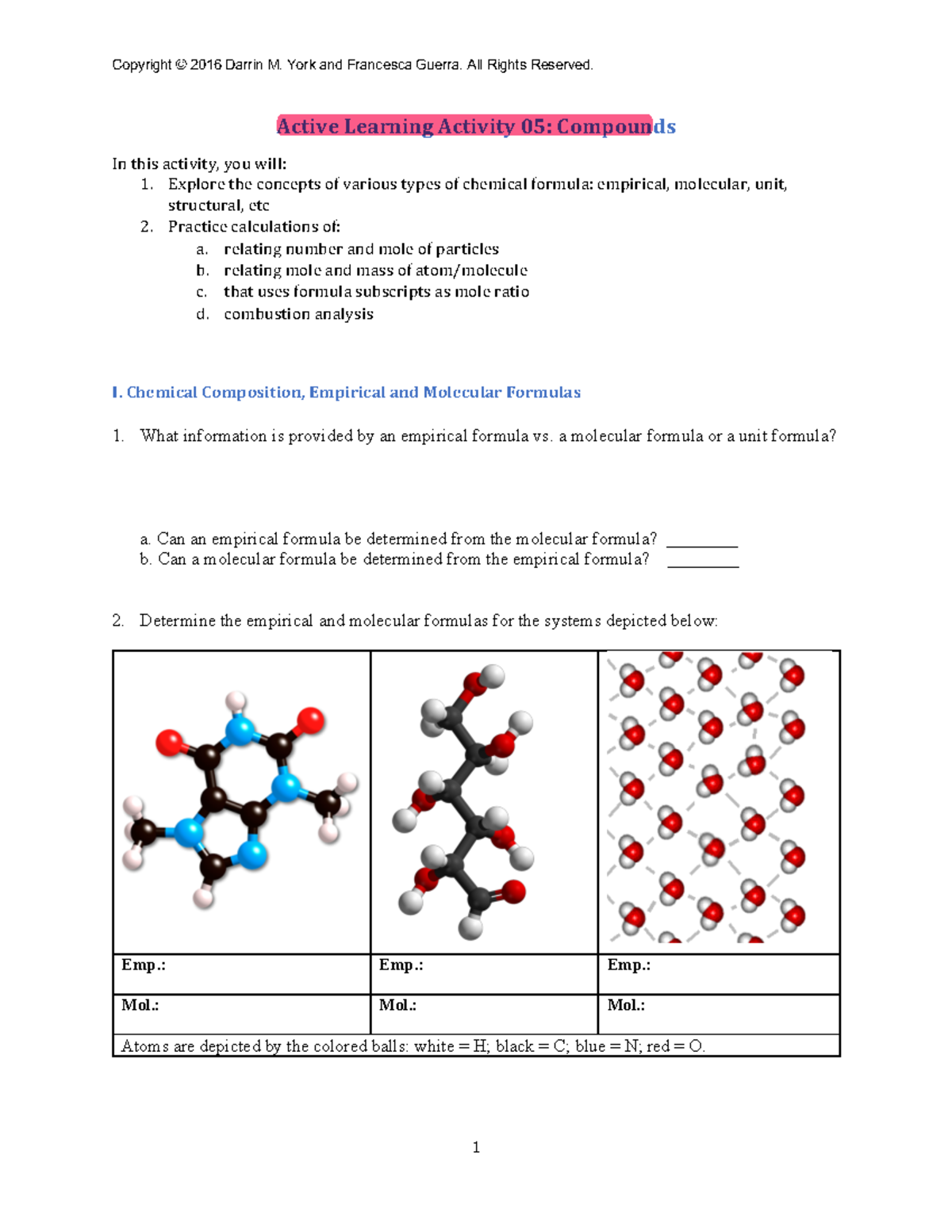 ALC Compounds 2021 - Active Learning Activity 05: Compounds In this ...