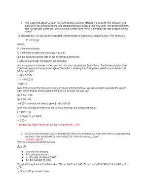 Chapter 6 Problem Solving - CHAPTER 6: PROBLEM SOLVING Problem 1 (15 ...