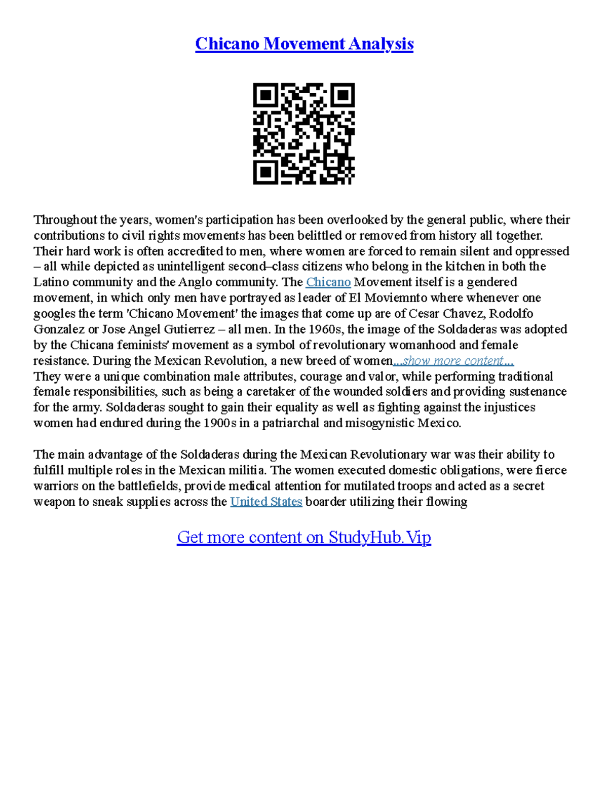 Chicano Movement Essay - Chicano Movement Analysis Throughout the years ...